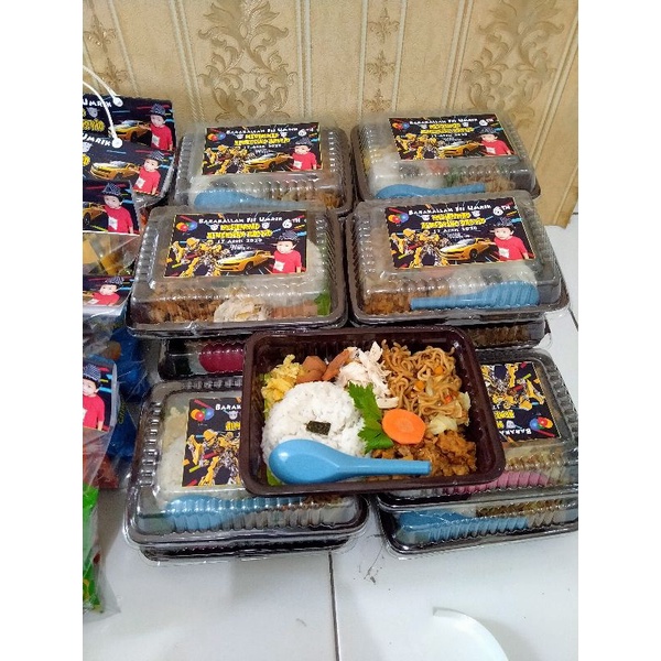 Jual sticker label bento / sticker tempat makan ultah dan aqiqah ulang ...
