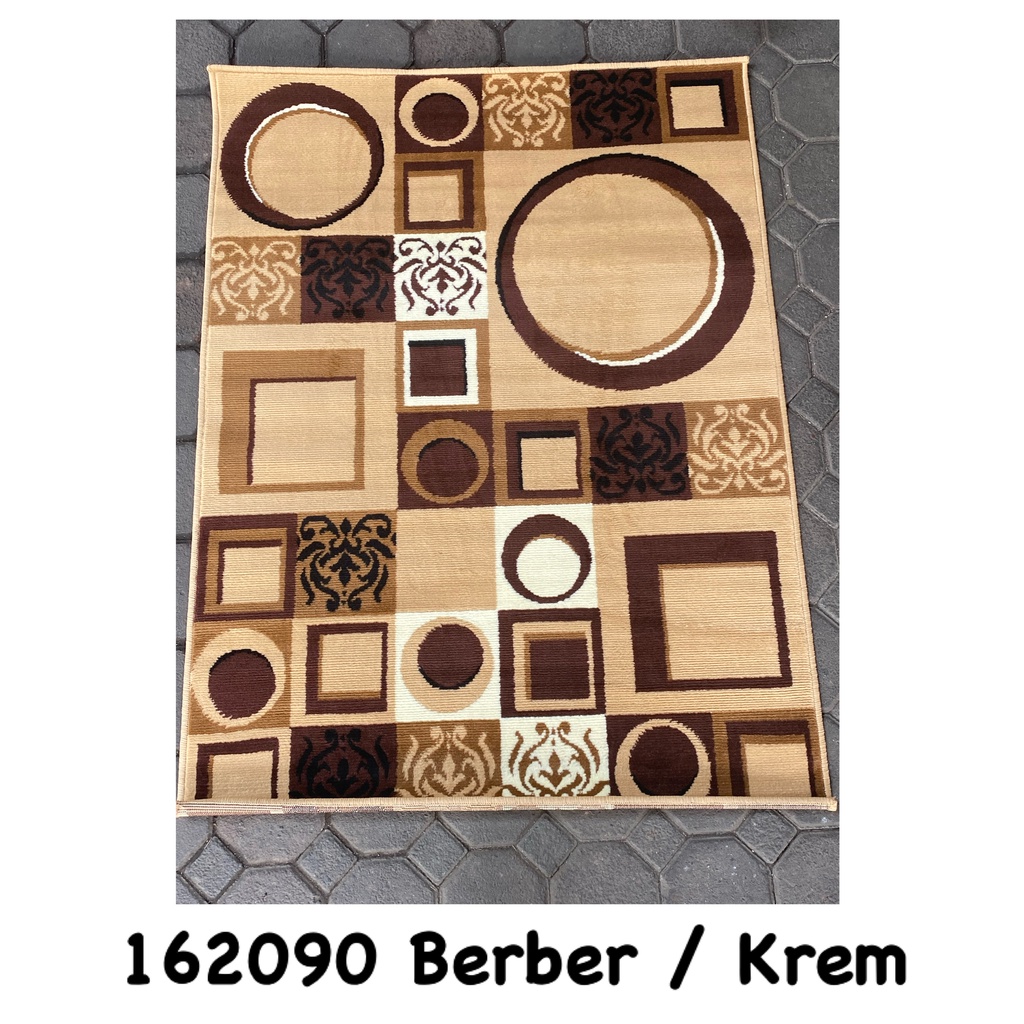 Jual Karpet Moderno 115cm x 155cm (Ukuran Mini) Warna Krem & Coklat ...