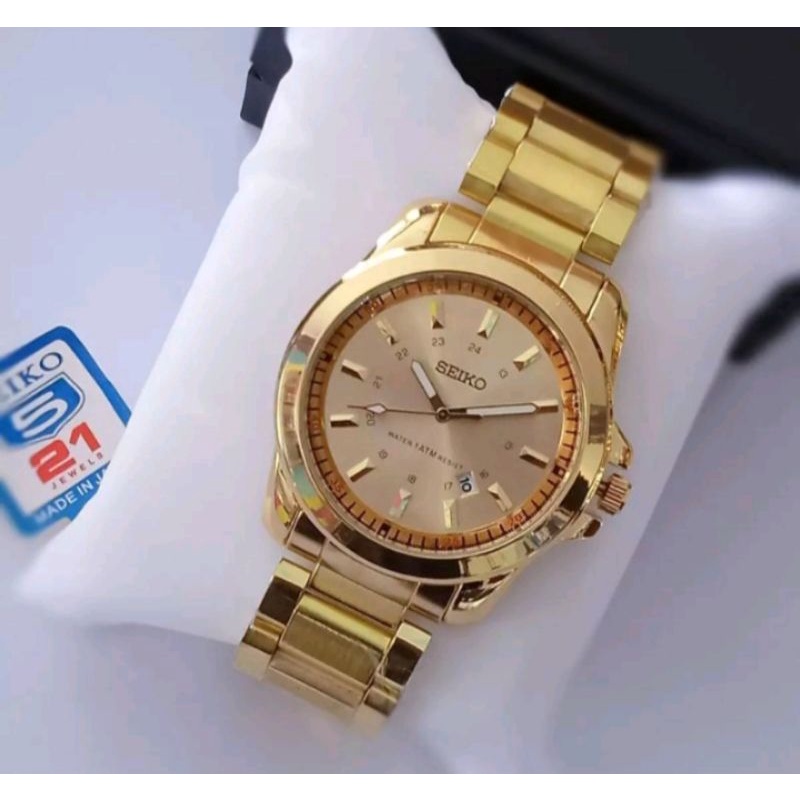 Jual Jam Tangan Pria Seiko Tali Rantai/Jam Tangan Pria Stainless Steel ...
