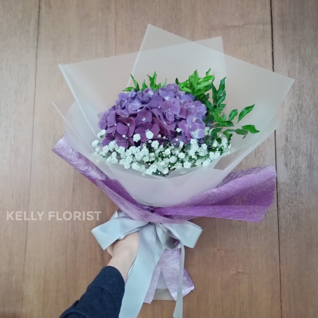 Jual Hand Bouquet Fresh Flower / Buket Bunga Import - Lavender Ocean ...