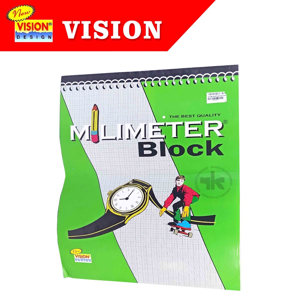 Jual Vision Buku Milimeter Block A3 (Double Folio) | Shopee Indonesia