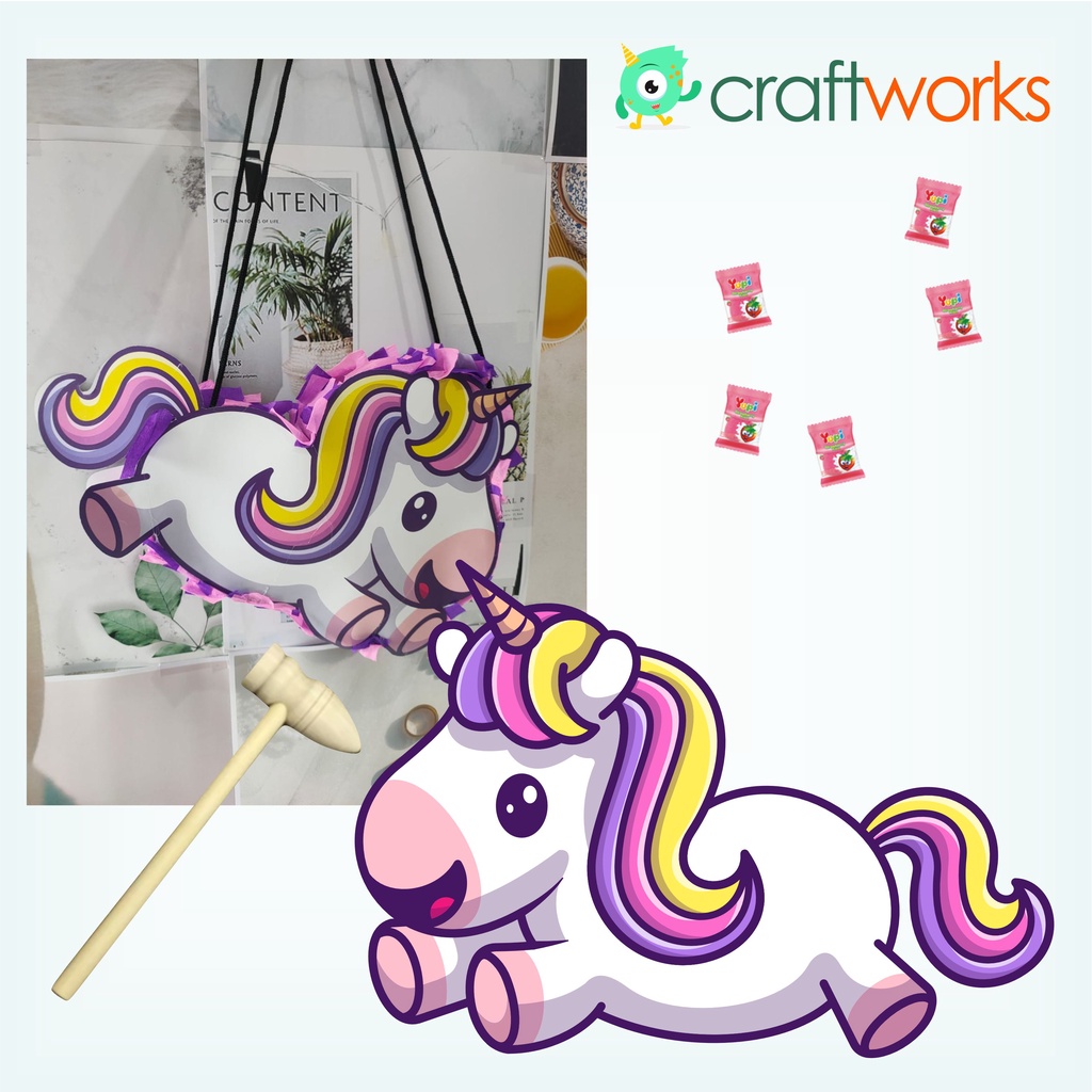 Jual MINI PINATA UNICORN + ISI - CUSTOM | Shopee Indonesia