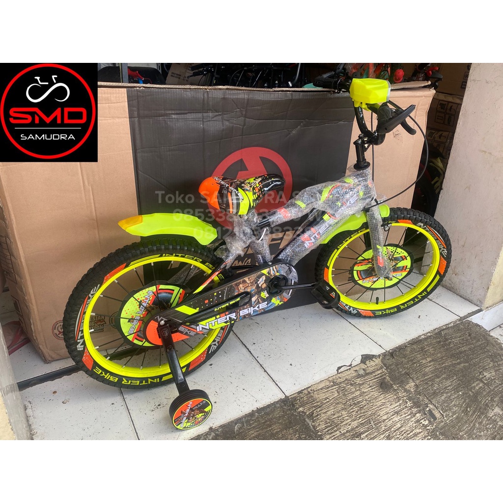 Jual Sepeda Anak BMX 18 inch Merk INTERBIKE Stars Klakson Murah Bagus BDG | Shopee Indonesia