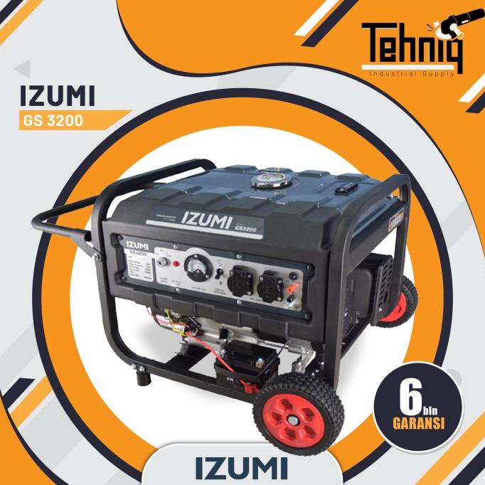 Jual Mesin Generator Set 2200 Watt Genset Izumi Gasoline - Gs 3200 ...