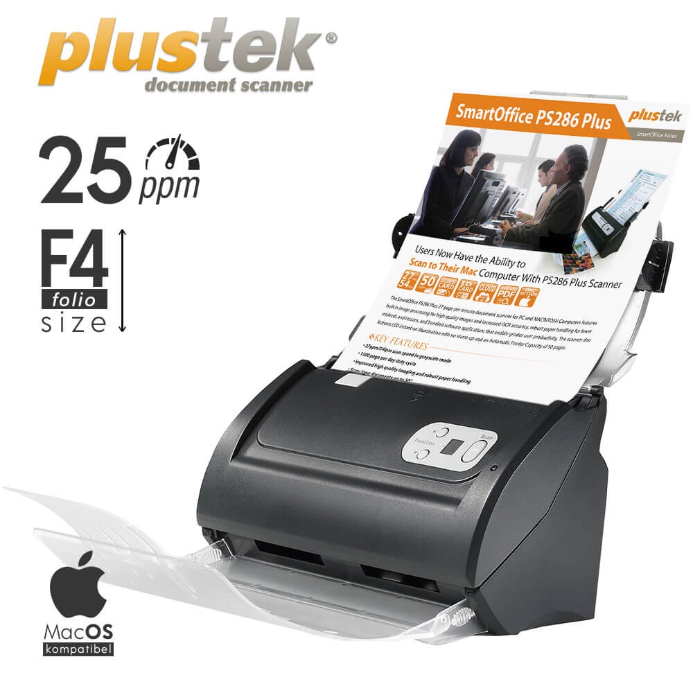 Jual Scanner Plustek SmartOffice PS286 Plus - 25 Lembar/menit (F4/Folio ...