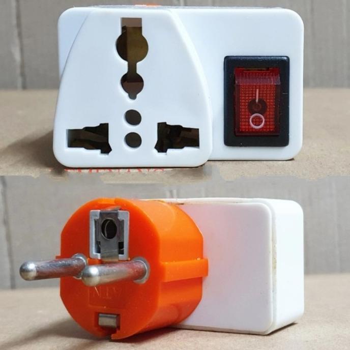 Jual favorit] Over steker colokan ON OFF adapter 3 kaki ke kaki 2 UK US ...