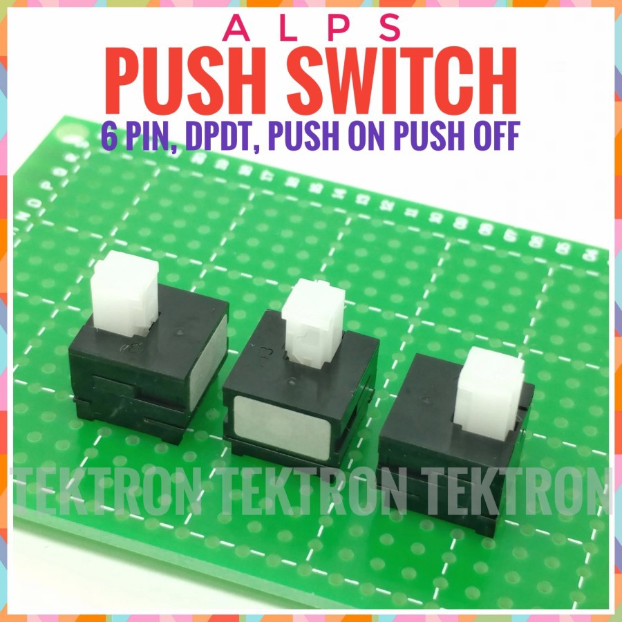 Jual Alps Push Switch on-off 6pin DPDT lock 6p Mixer Arduino made in ...