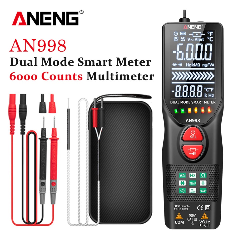 Jual ANENG AN998 Digital Multimeter Avometer Multitester Dual Mode ...