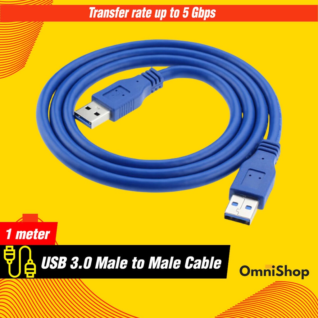 Jual Kabel USB 3.0 Male to Male 1M Sambungan Extender Extension 1 Meter ...