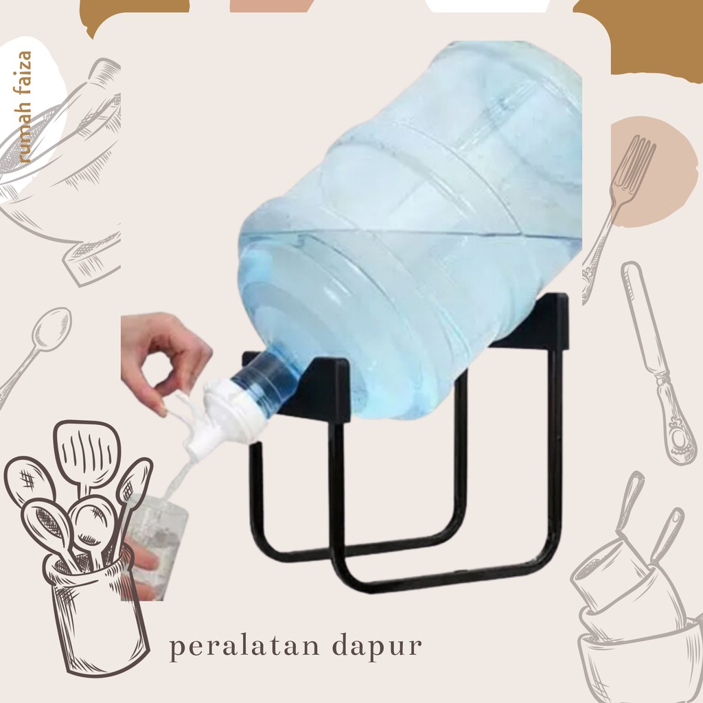 Jual Rak Tempat Galon Dispenser Dudukan Kaki U dan Kran Galon Portable ...
