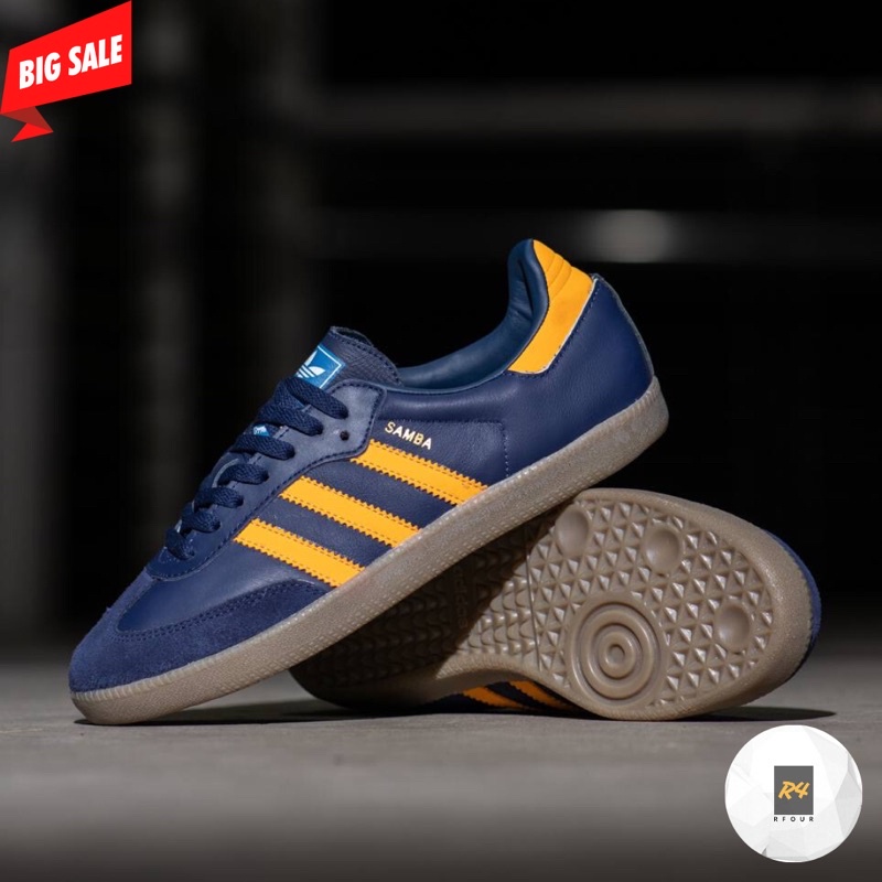 Jual ADIDAS SAMBA OG NAVY ORANGE 100% ORIGINAL BNWB | SEPATU ADIDAS ...