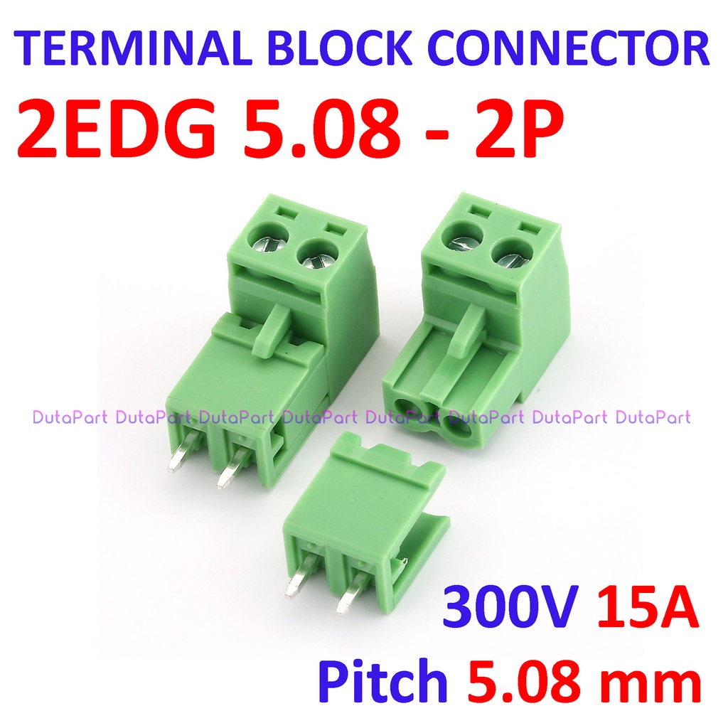 Jual 2EDG 5.08 2P 2 Pin Lurus Terminal Block Connector 5.08mm Male ...