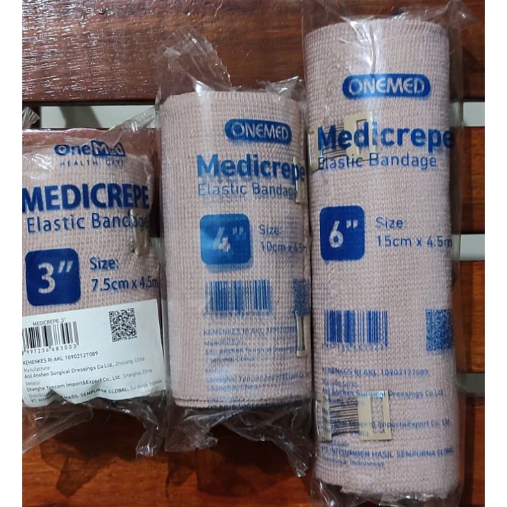 Jual Medicrepe Perban Elastis One Med Ukuran 3 Inc / 4 Inc / 6 Ich ...