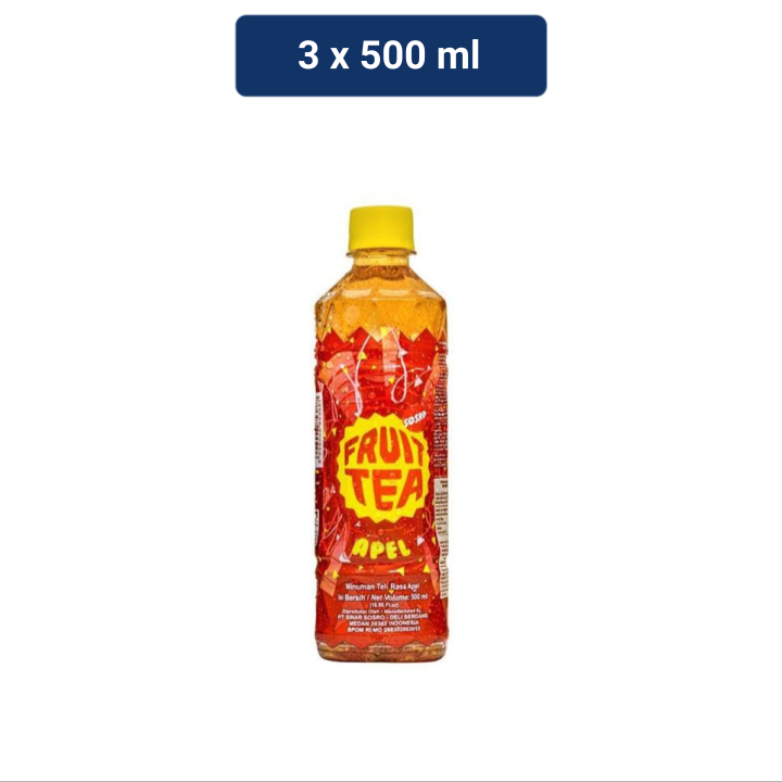 Jual Fruit Tea Minuman Teh Apel 500ml x 3 | Shopee Indonesia