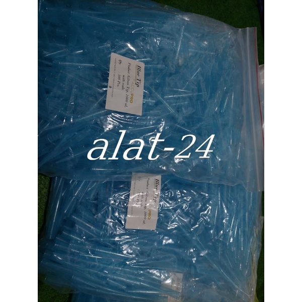 Jual Blue Tips 1000ul with scale/tip biru mikropipet isi 500 Pcs ...