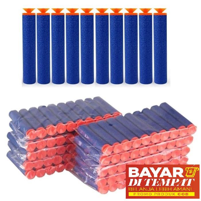 Jual BWDG Nerf Paket 50 Buah Peluru Nerf Nempel Suction Dart Biru ...