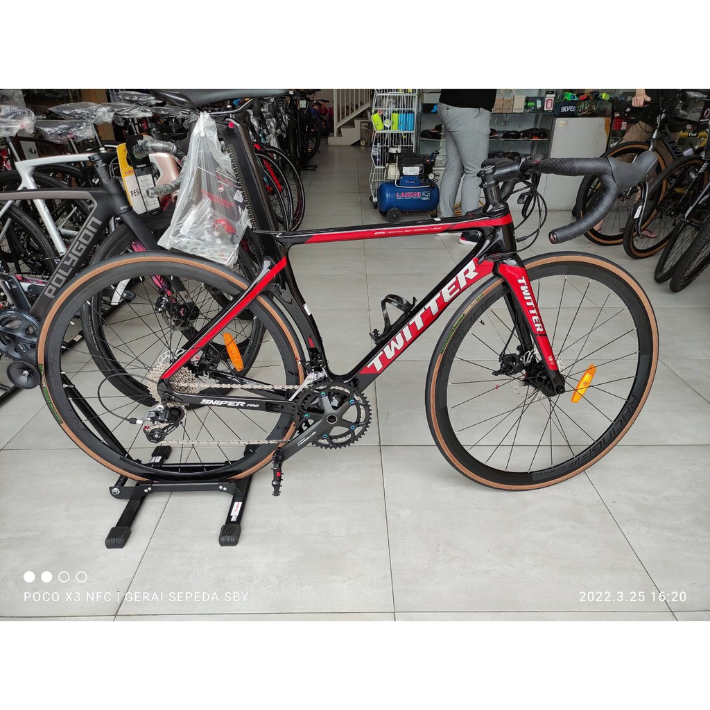 Jual Sepeda Roadbike TWITTER SNIPER 2.0 CARBON DISC BRAKE SRAM RIVAL ...