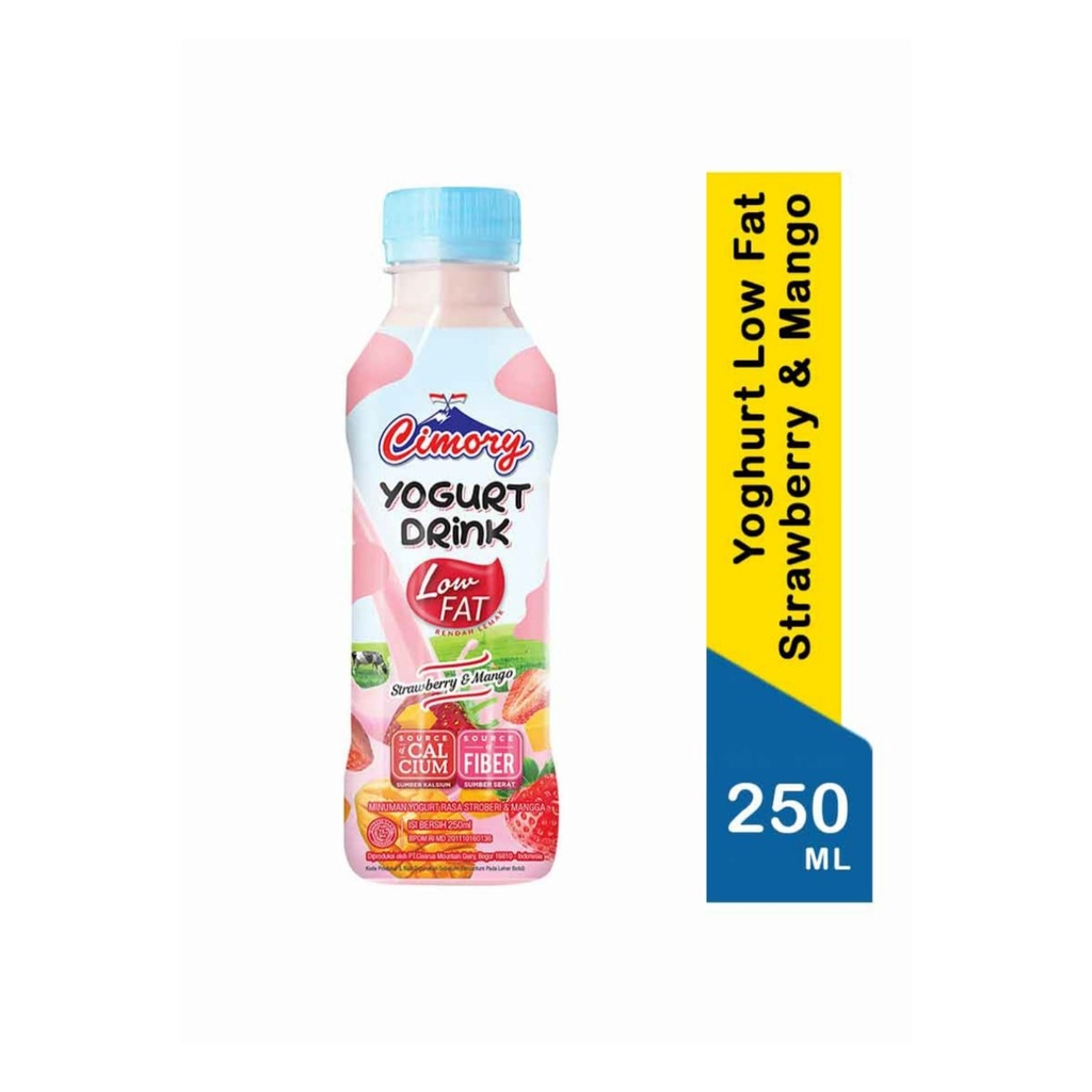 Jual Cimory Yoghurt Drink Low Fat Strawberry & Mango 250Ml | Shopee ...