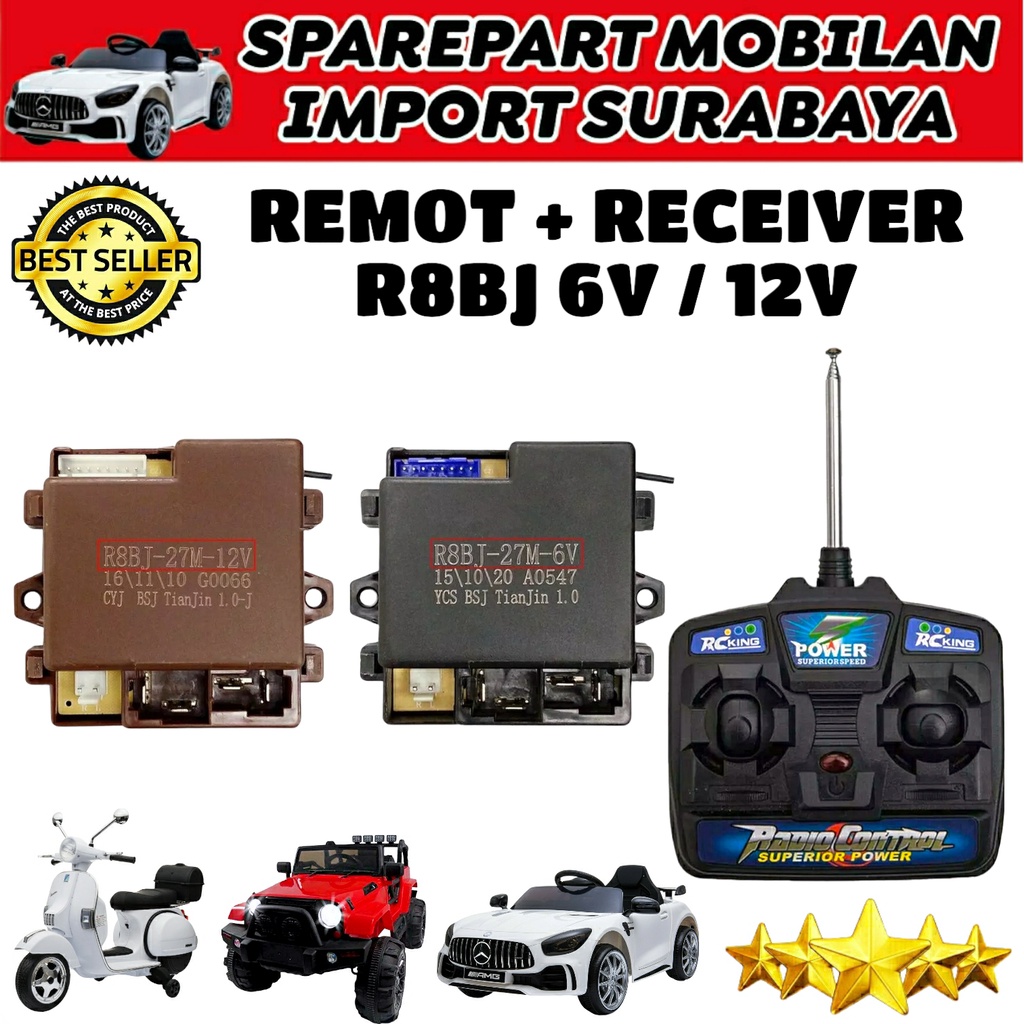 Jual R8BJ 27M 12V 6V RECEIVER CONTROLLER MODUL MOBIL RC KONTROL DINAMO ...