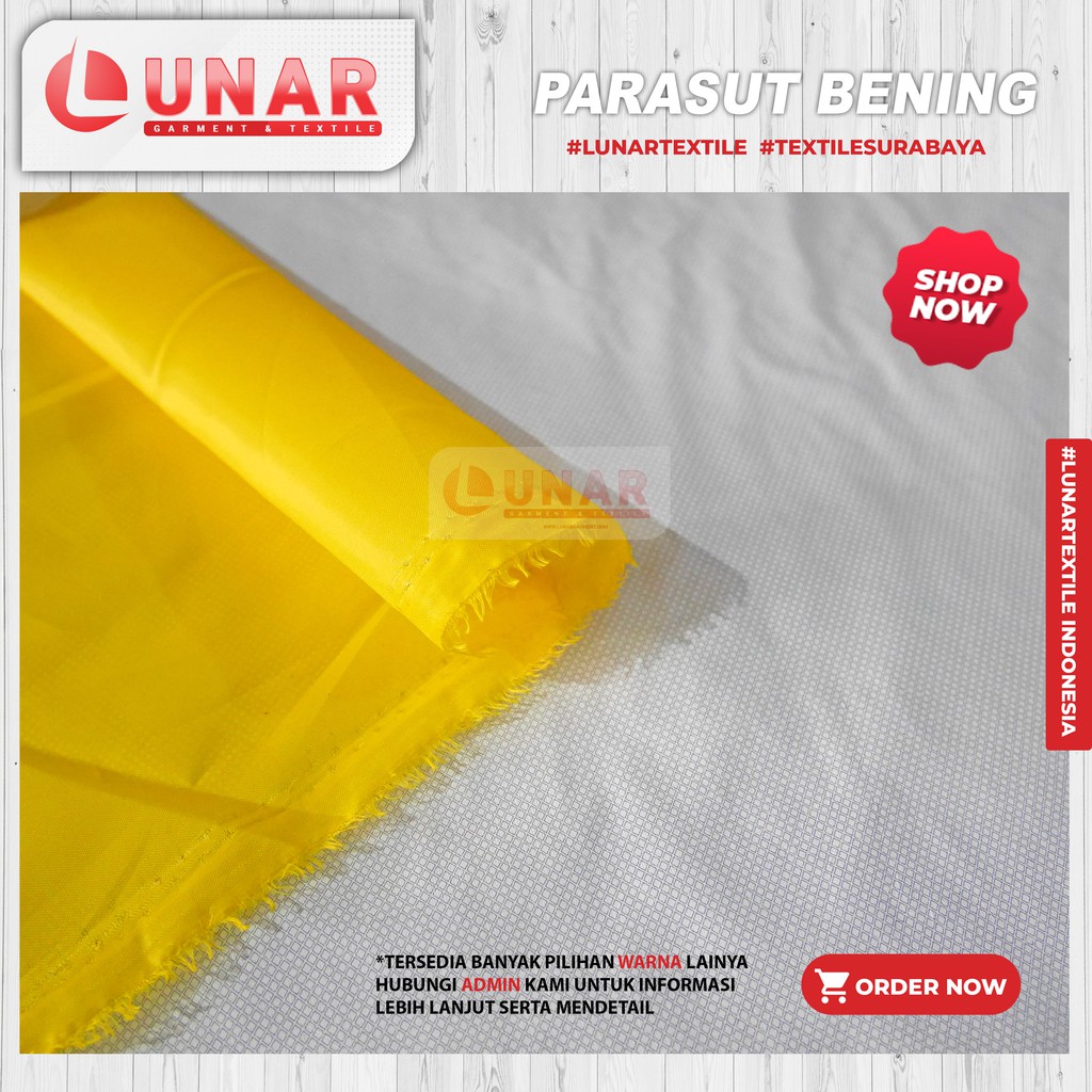 Jual Kain Parasut/Parasit Kuning Per-Yard Bahan Jaket Outdoor, Rompi ...