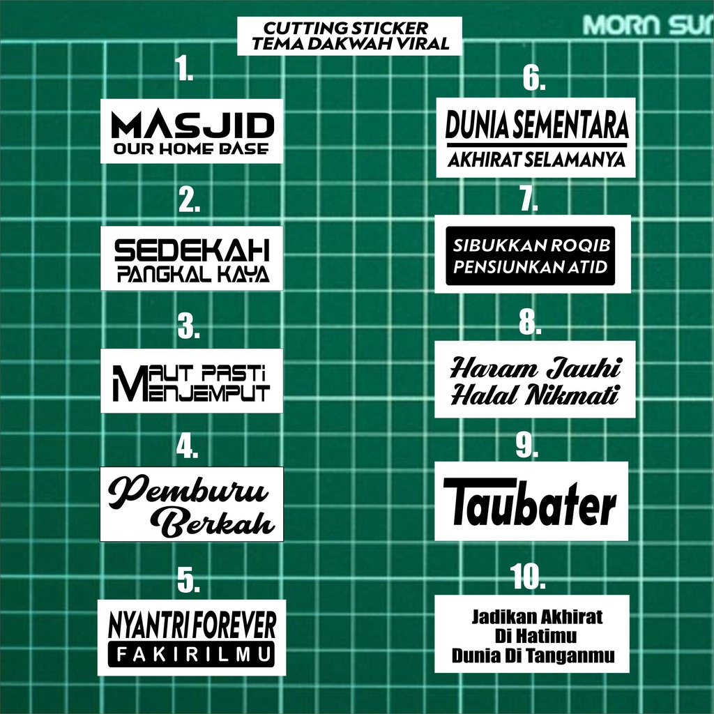 Jual Cutting Stiker Tema Dakwah Viral | Stiker Premium VARIASI MOTOR ...