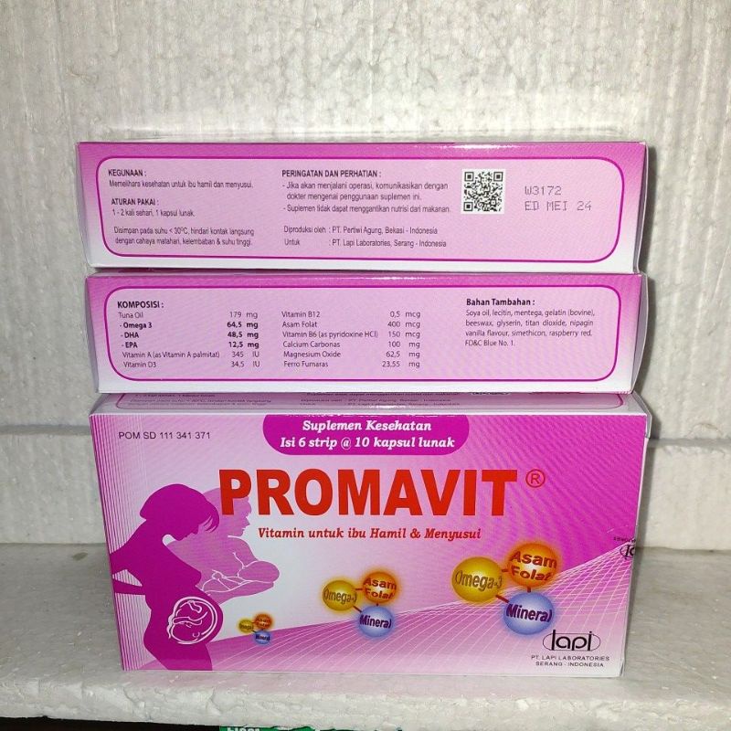 Jual PROMAVIT - HARGA PER/BOX= ISI 60 KAPSUL= 6 STRIP - SUPLEMENTASI ...