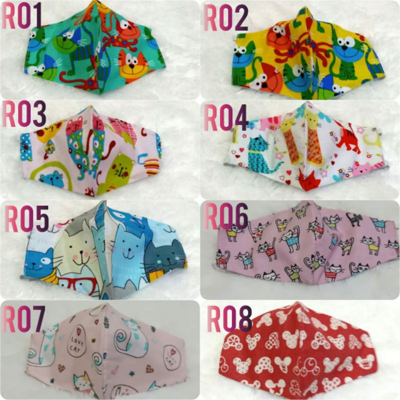 Jual Masker Kain Gambar Kucing Lucu Dewasa atau Anak | Shopee Indonesia
