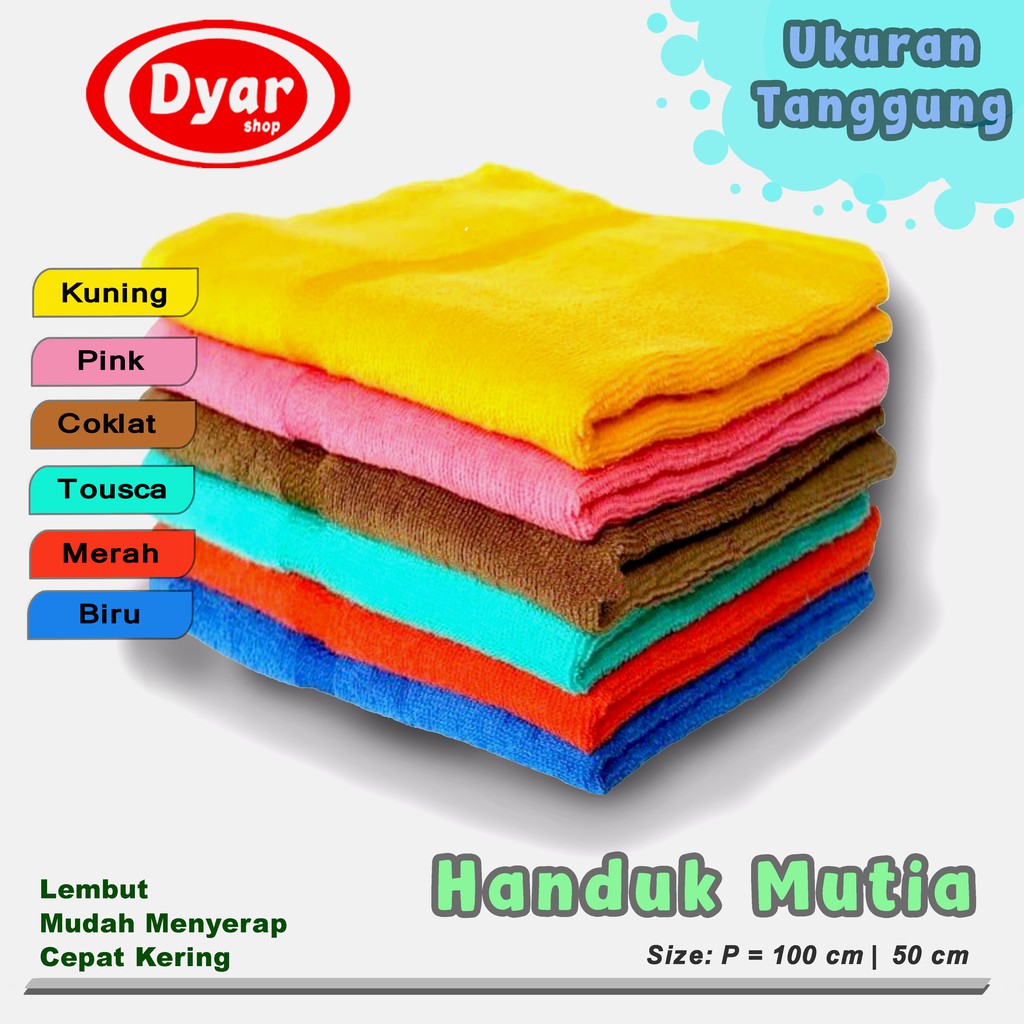Jual Handuk Mutia 100 x 50 Tanggung || Handuk Mandi Ukuran Sedang ...