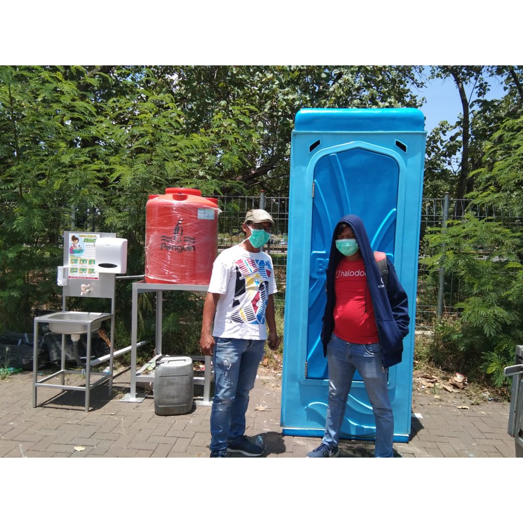Jual BUY ONE GET ONE toilet portable standar GERATIS 1 paket bubuk ...