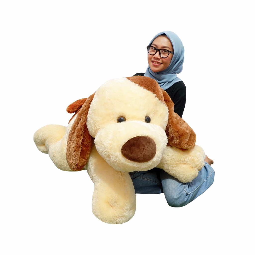 Jual Boneka Anjing Jumbo Istana Boneka Ly Spotty Dog Cream | Shopee ...