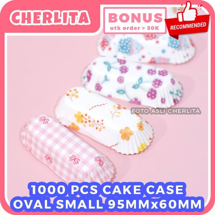 Jual 1000 pcs Cake Case Oval Small 95mm x 60mm Kertas Kue Eclair ...