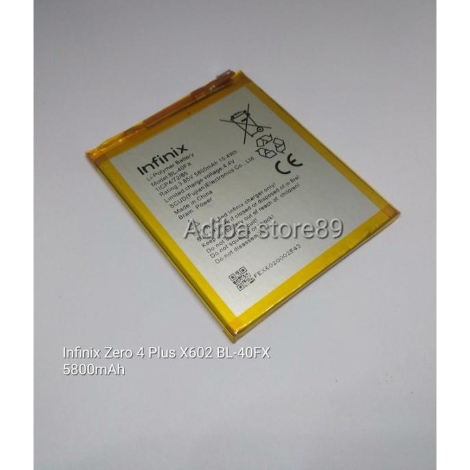 Jual Baterai Infinix Zero 4 Plus X602 BL-40FX Original Battery | Shopee Indonesia