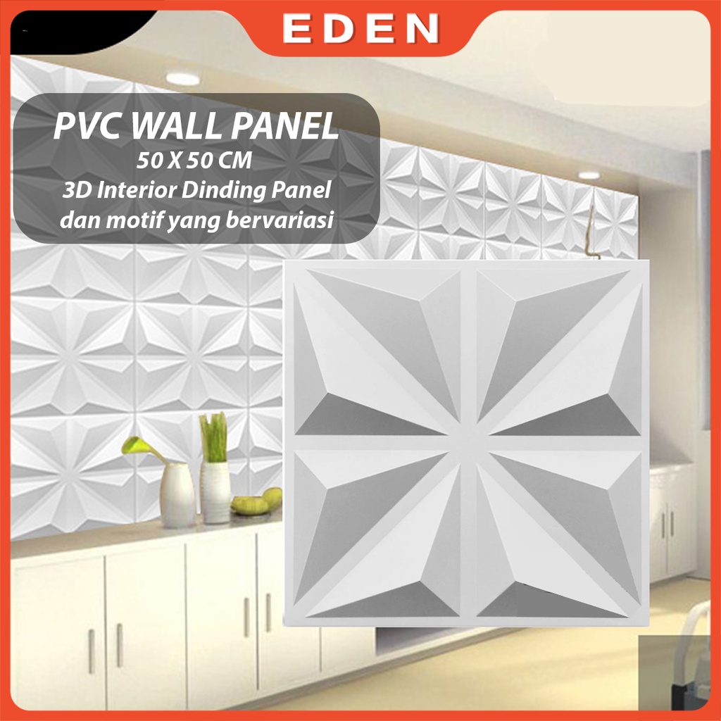 Jual 3D PVC Wall panel Dinding 50x50 cm MOTIF BUNGA C Wallpaper | Dekor ...