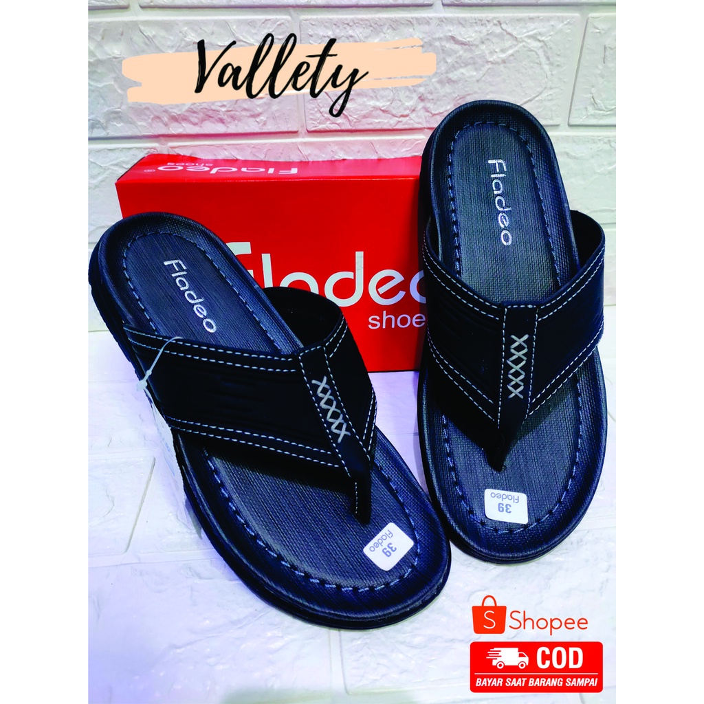 Jual Sandal Fladeo Pria Japit Full Jahit free box | Shopee Indonesia