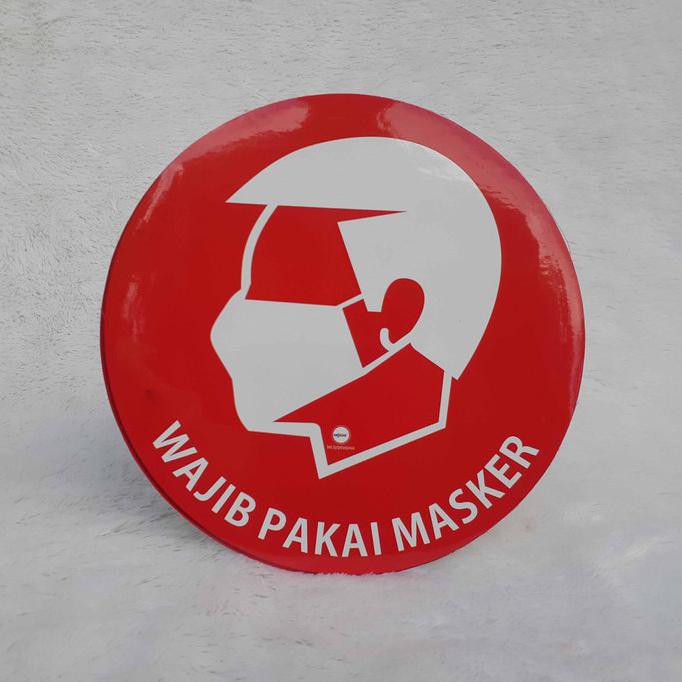 Jual Stiker Wajib Pakai Masker Bulat New Shopee Indonesia