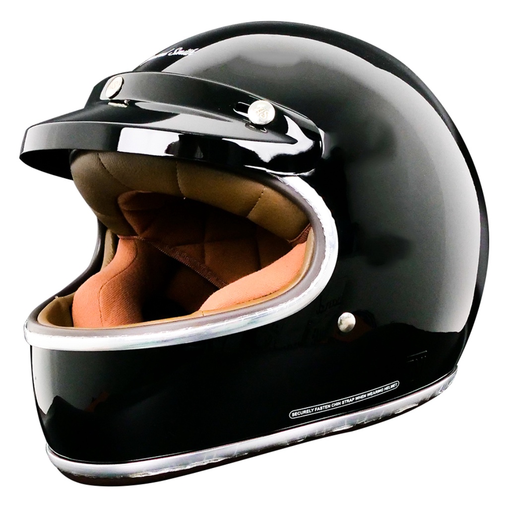 Jual Howard Smith Racer Retro Helm Full Face - Deep Black | Shopee ...