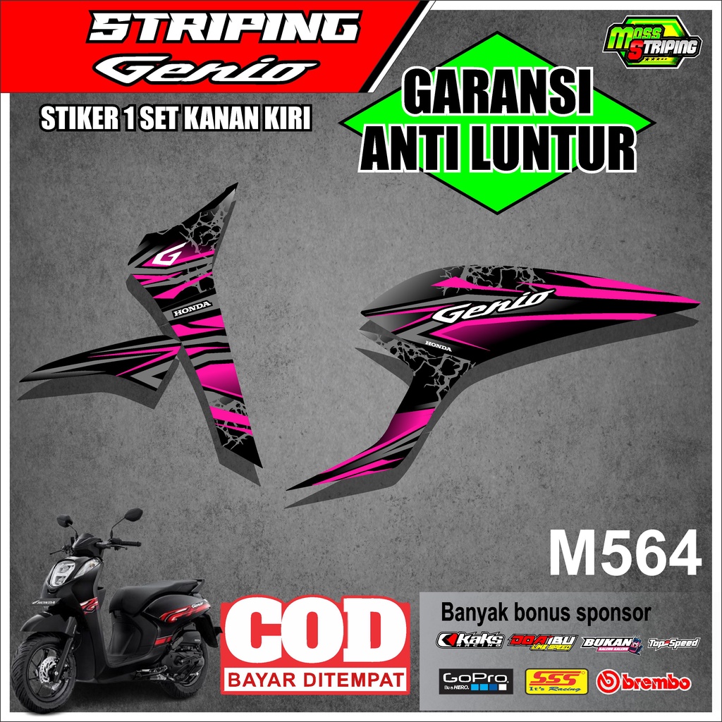 Jual Sticker Striping Variasi Genio Semi Full Kode M564 - Stiker ...