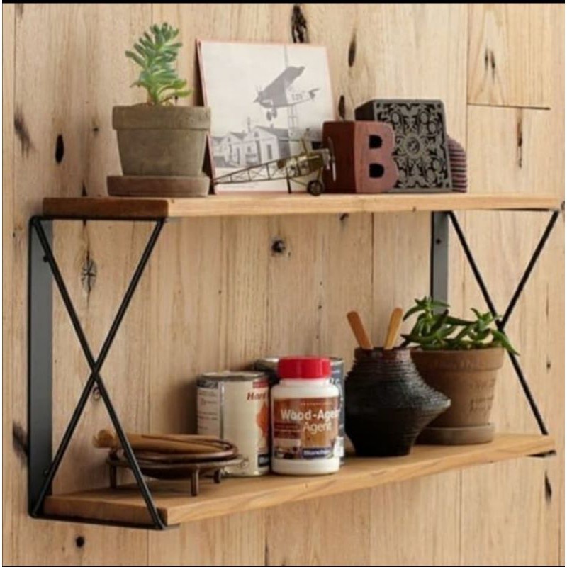 Jual Rak ambalan SATU SET DENGAN KAYU DAN BESI PLUS BAUT berkualitas ...