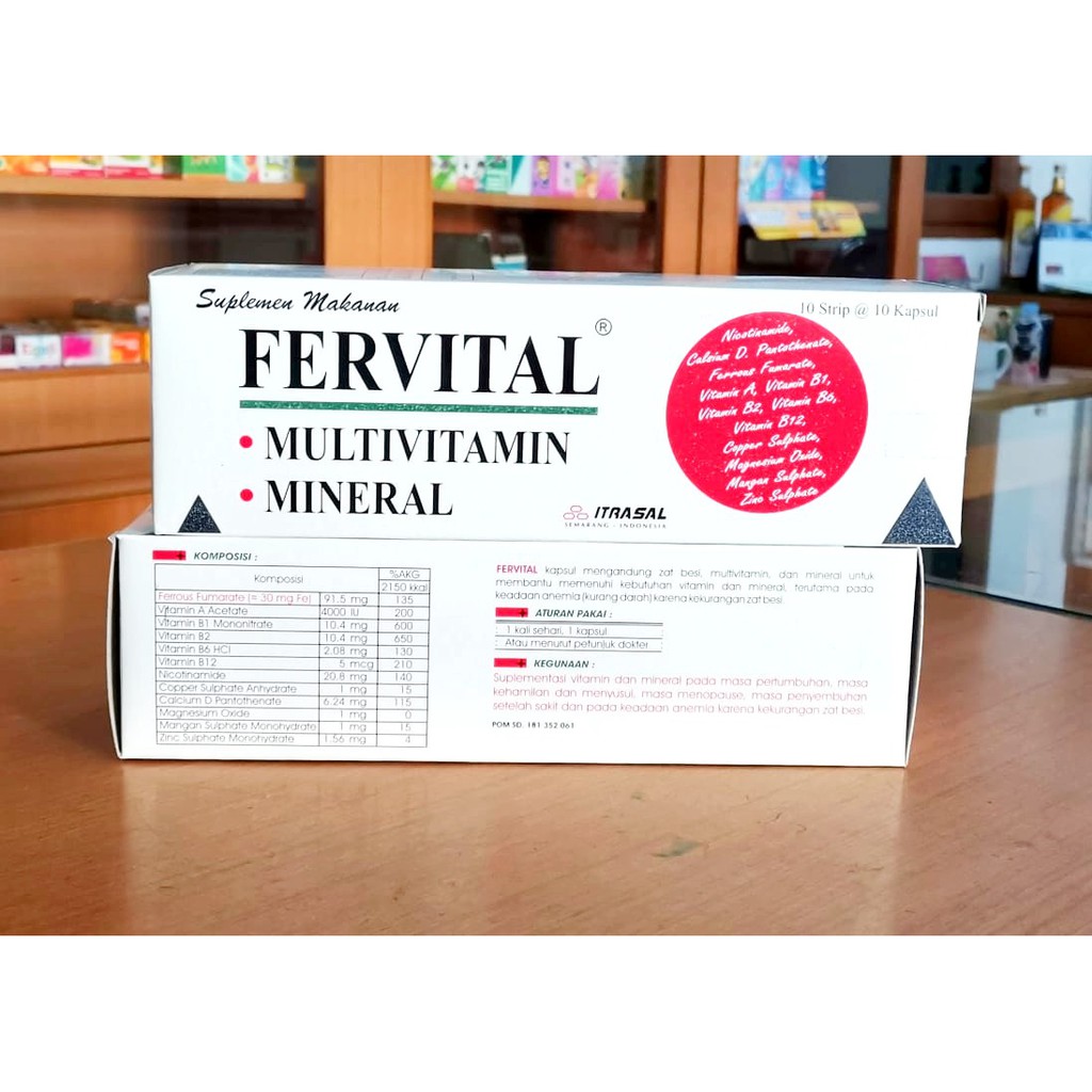 Jual Fervital Box 100 Tablet | Shopee Indonesia