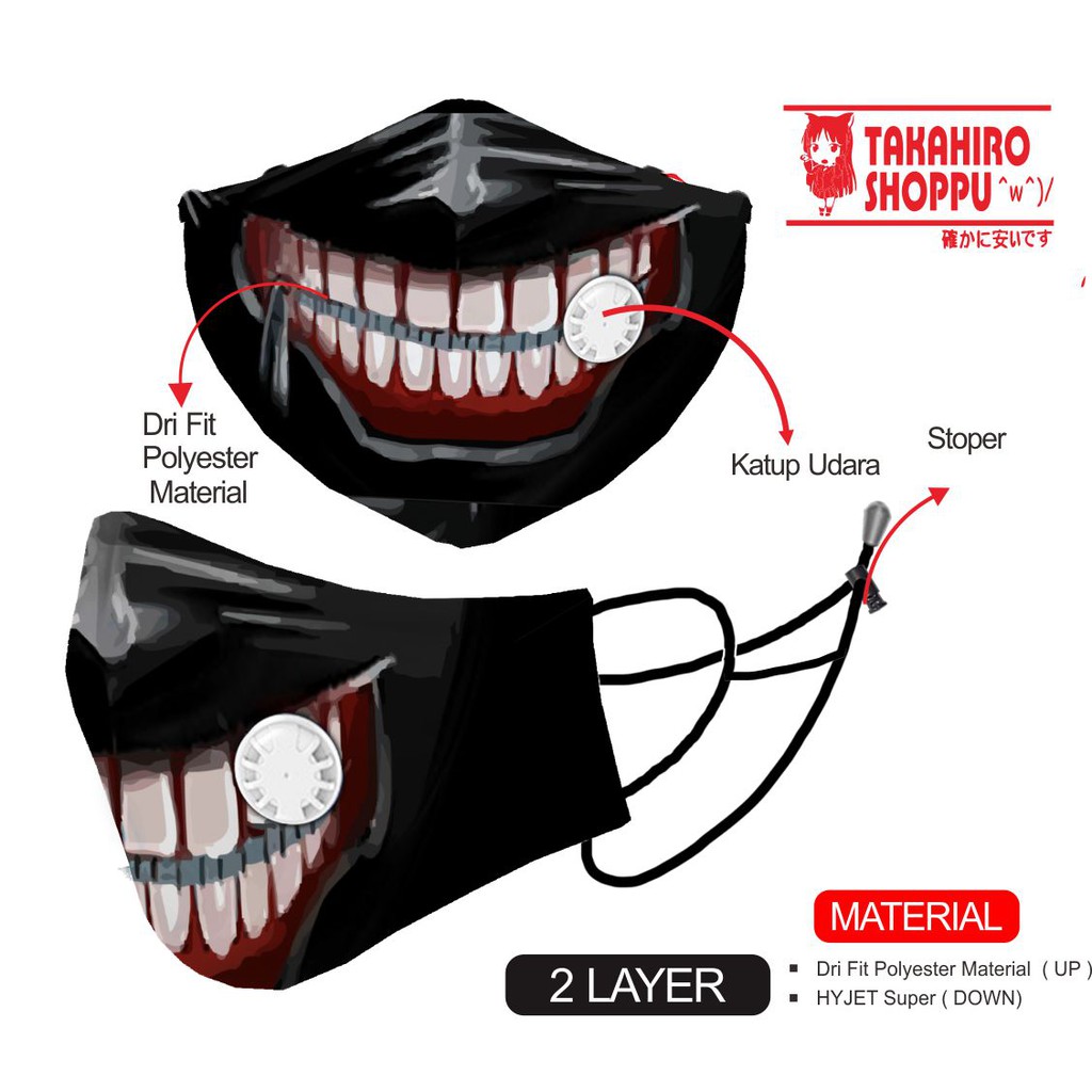 Jual Masker Anime TOKYO GHOUL N95 2 Ply | Shopee Indonesia