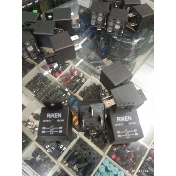 Jual Relay Klakson DC 12V 30A merek RIKEN Relay 4kaki | Shopee Indonesia