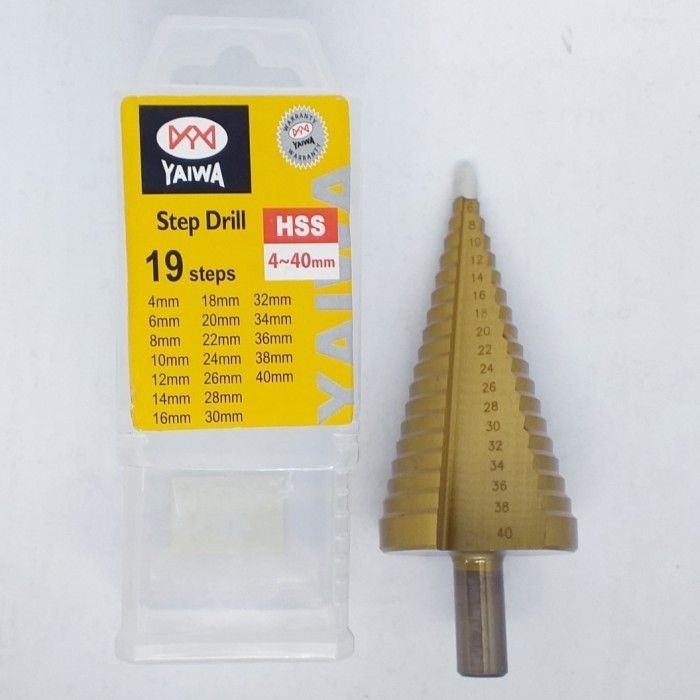 Jual Yaiwa 19 Steps Mata Bor Pagoda Step/Steps Drill 4 - 40 mm / 4mm - 40mm | Shopee Indonesia