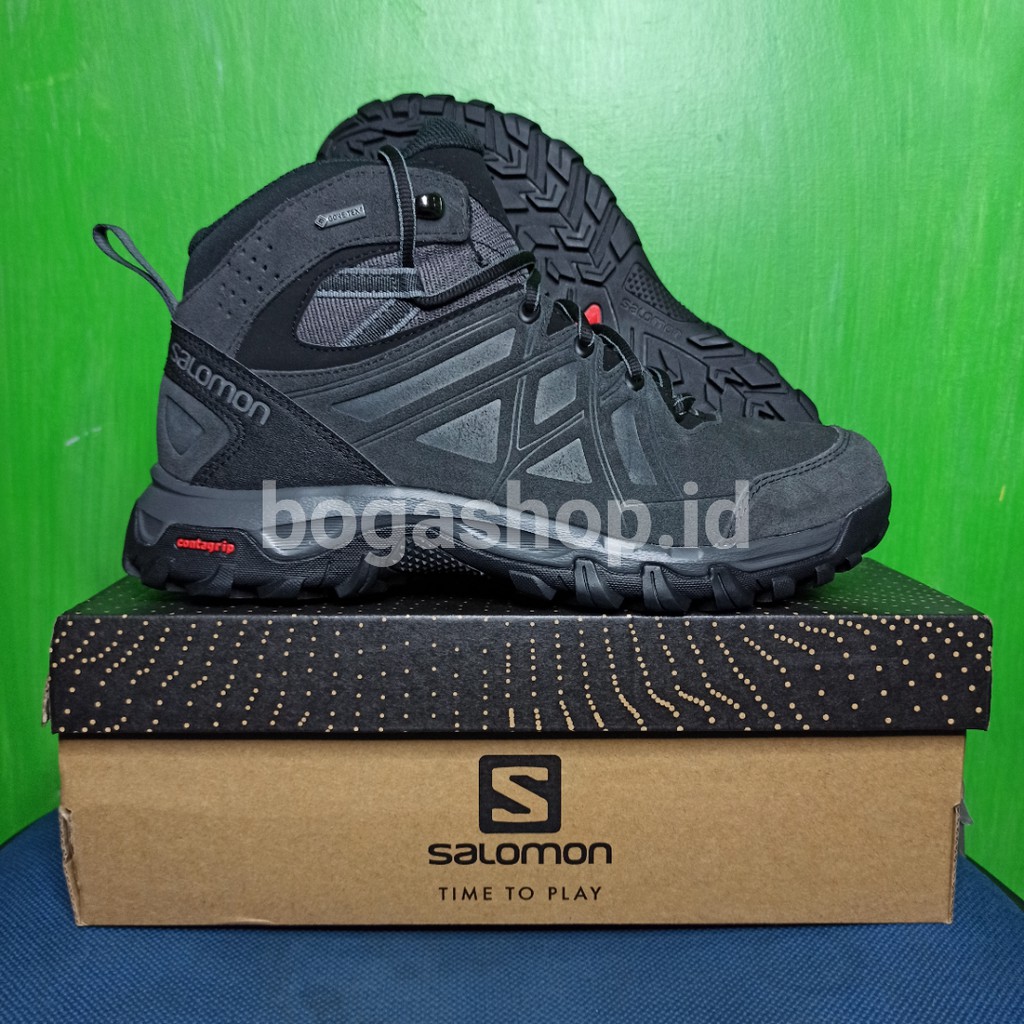 Jual Sepatu Gunung Running Trail Salomon Evasion 2 Mid Leather Gore Tex ...