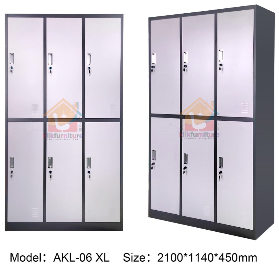 Jual Loker Besi 6 Pintu JUMBO XL AKL 06 Ada Gantungan Baju | Shopee ...