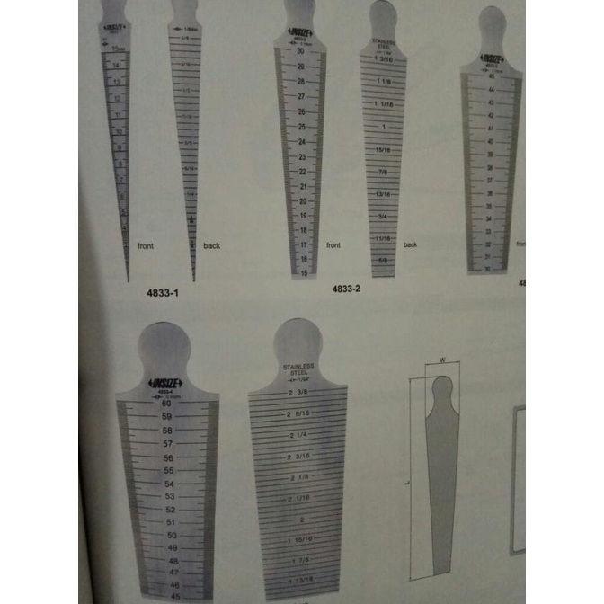 Jual TAPER GAGE GAUGE ALAT UKUR GAP 0.8-15MM INSIZE 4833-1 MURMER ...