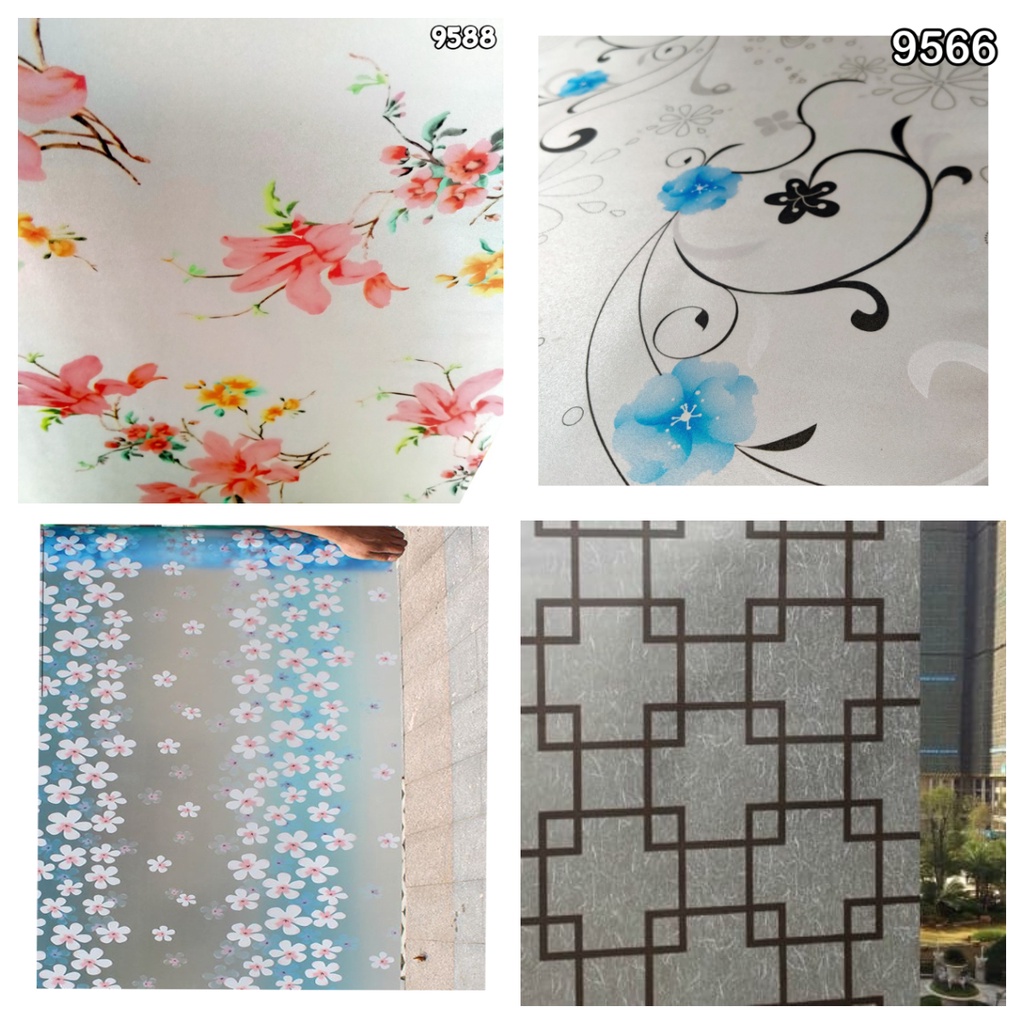 Jual Paket 5 Pcs Sticker kaca Sanblast Stiker Kaca Film Jendela Rumah ...