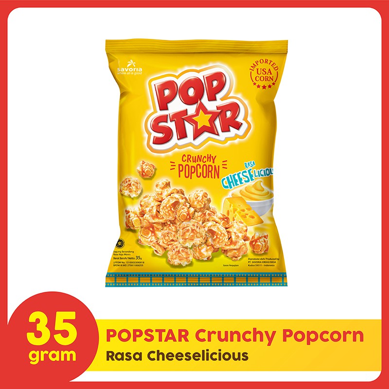 Jual Popstar Crunchy Popcorn Keju 35gr | Shopee Indonesia