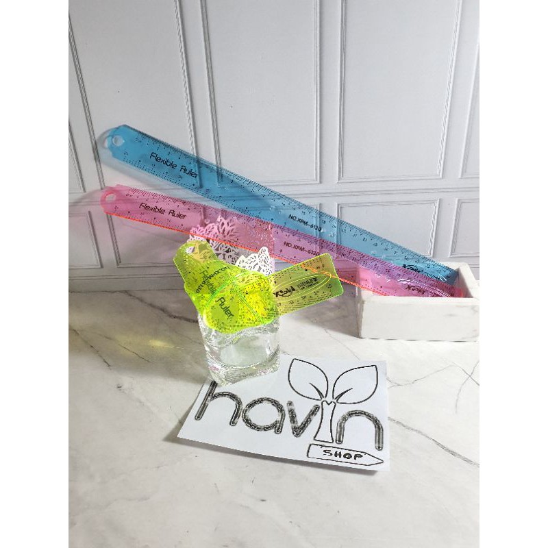 Jual penggaris 30 Cm 20 cm LENTUR/garisan/flexible ruler/penggaris ...