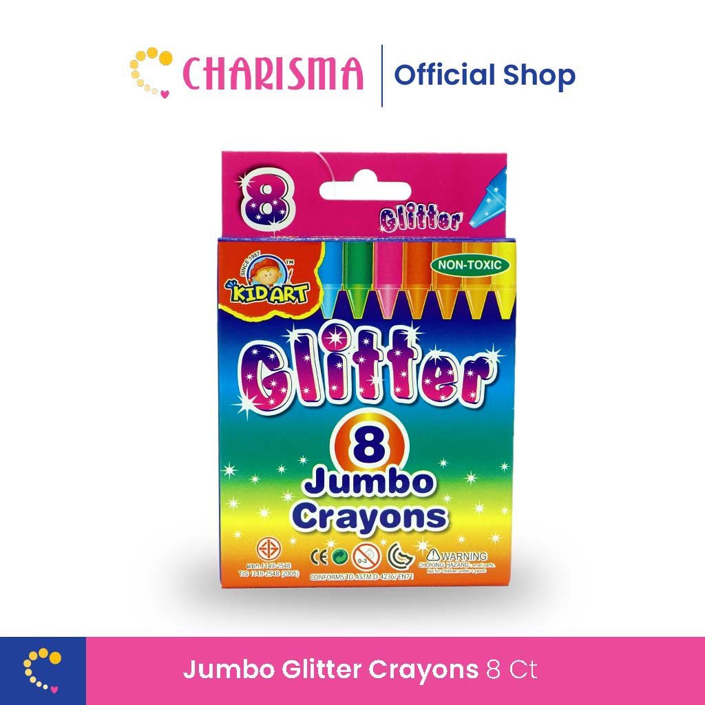 Jual Charisma Kidart Crayons Glitter Jumbo - Krayon Glitter - 91427 ...
