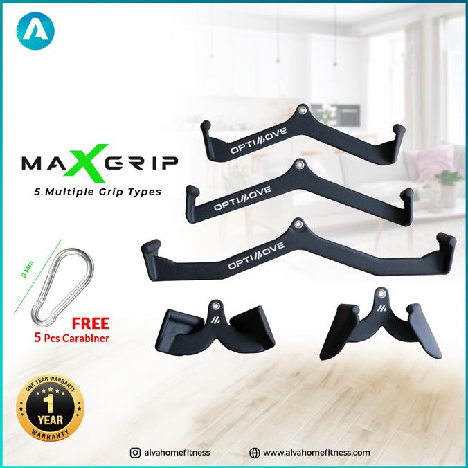 Jual OPTIMOVE Mag Grip MaXgrip Lat Pulldown Pull Down Bar Handle Set ...